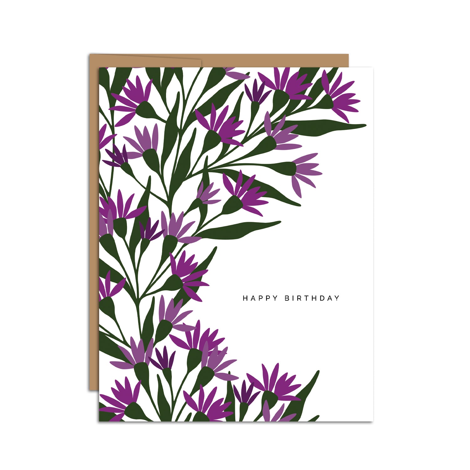"Happy Birthday" Tall Ironweed Greeting Card – ShopHazelmade
