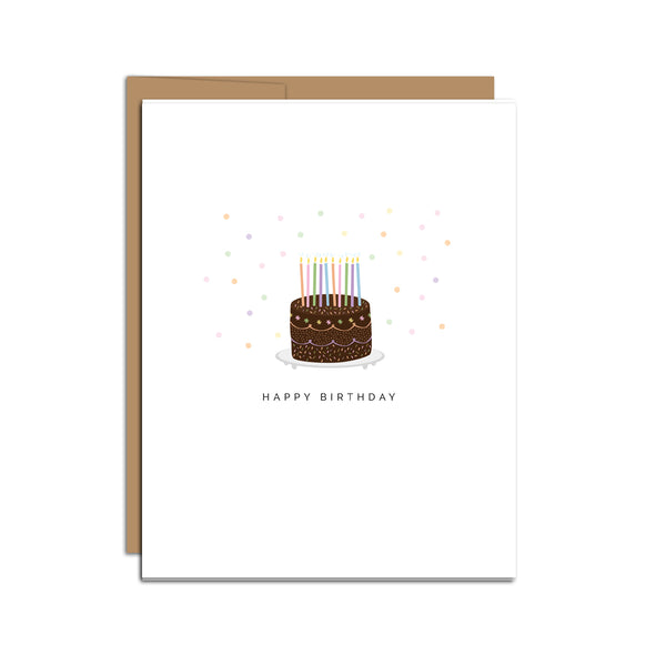 "Happy Birthday" Single Cake Greeting Card – ShopHazelmade